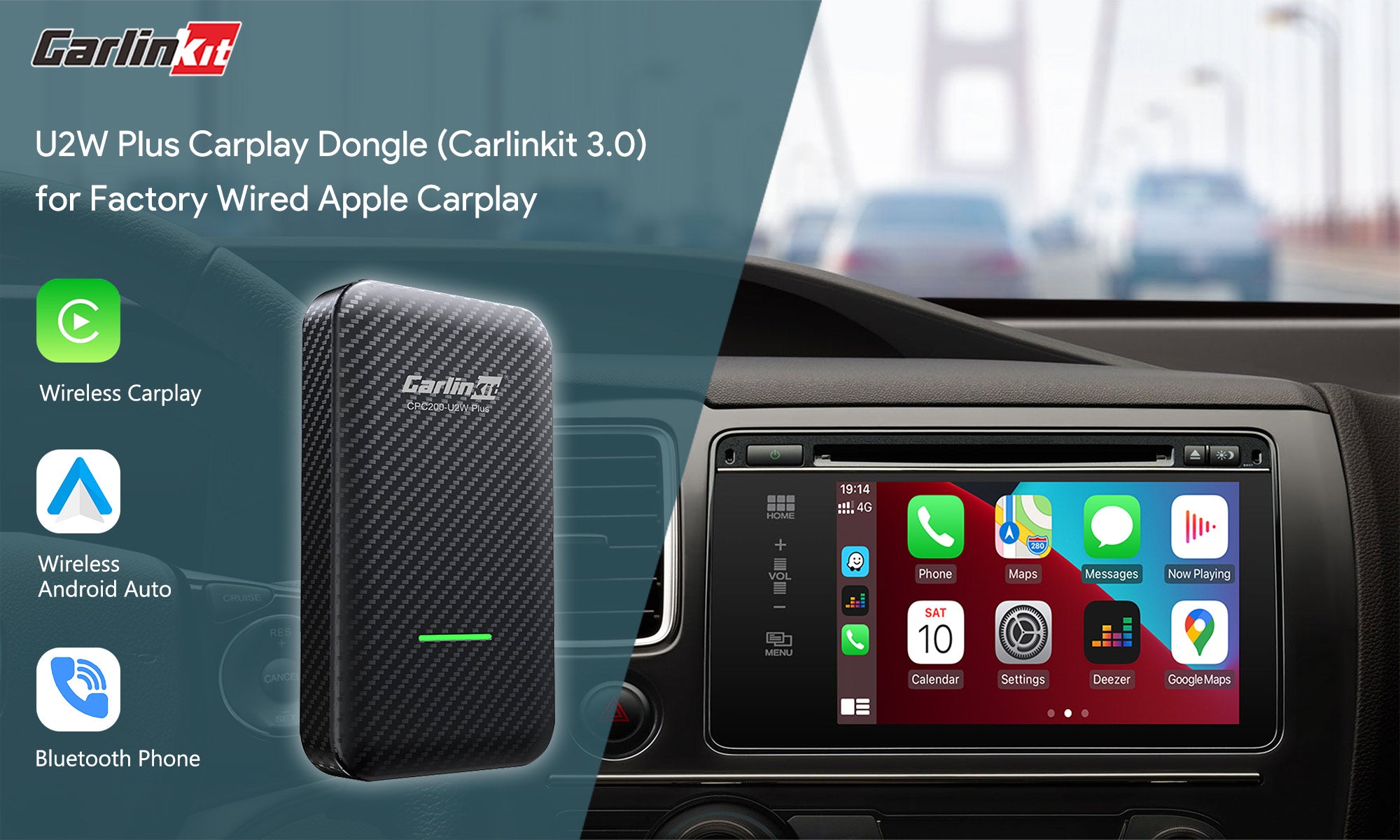 Carlinkit Wireless CarPlay Adapter - Make Your Wired CarPlay WIRELESS